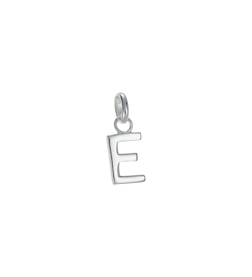 E - OUTLINE INITIAL (STERLING SILVER) – Roma Gifts